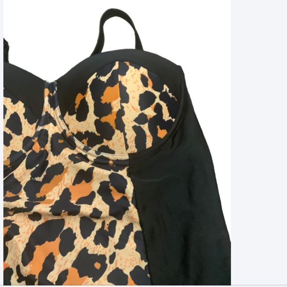 Swim | One Piece Leopard Print Swimsuit Nwot | Poshmark